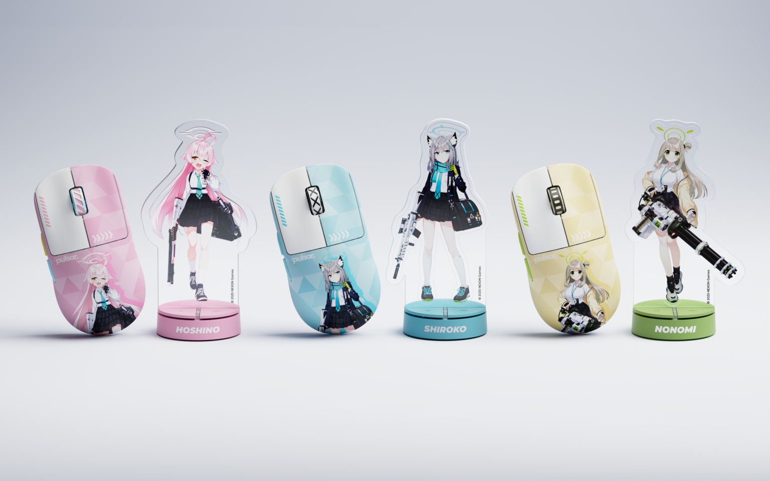 Blue Archive X2 CrazyLight mouse collaboration unveiled by Pulsar and ...